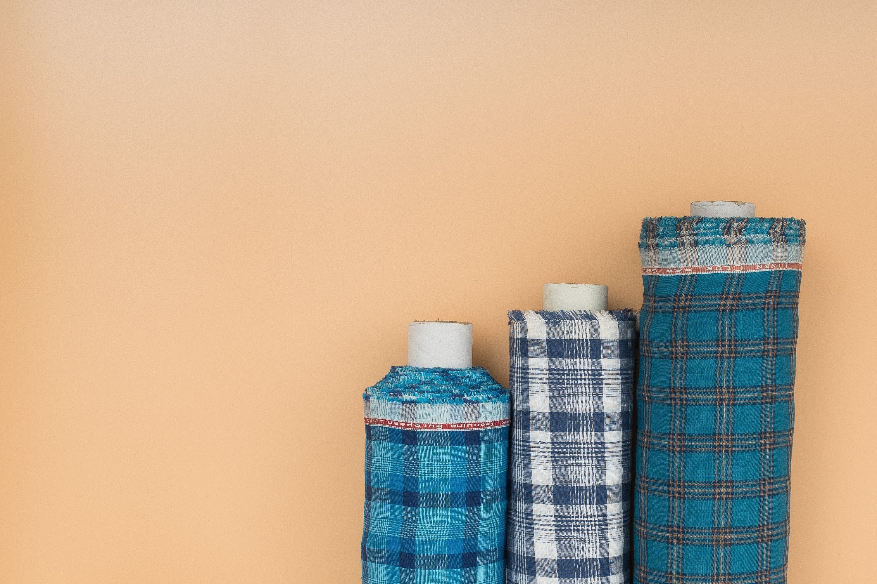 Buy Check & Gingham Linen Fabrics Australia | de Linum