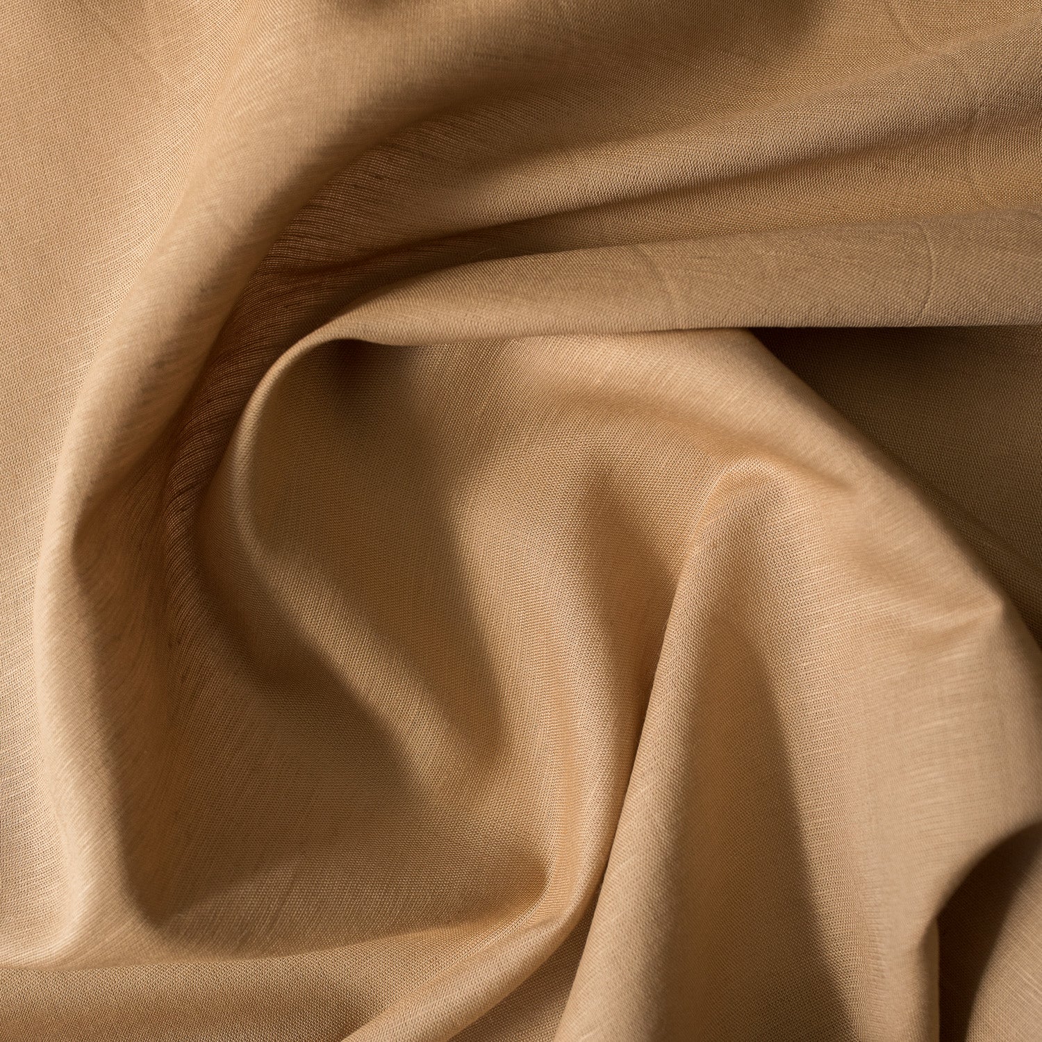 Light Brown Linen-Cotton Fabric - 120 GSM, 144 CM Width | de Linum