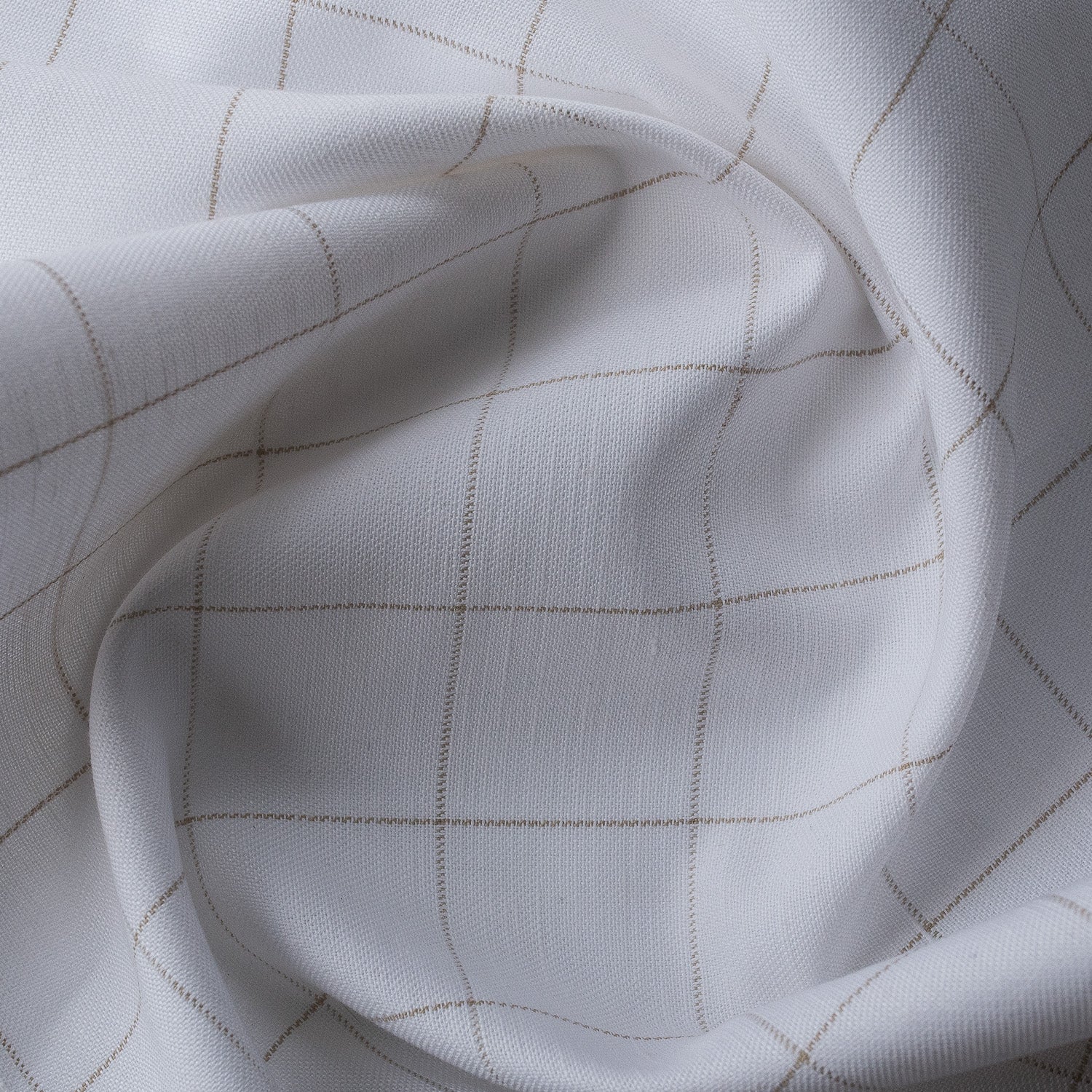 Buy Gridline Twill Linen Blend Fabric Online – de Linum