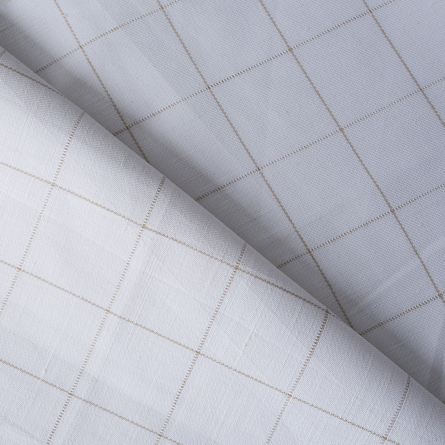 Buy Gridline Twill Linen Blend Fabric Online – de Linum