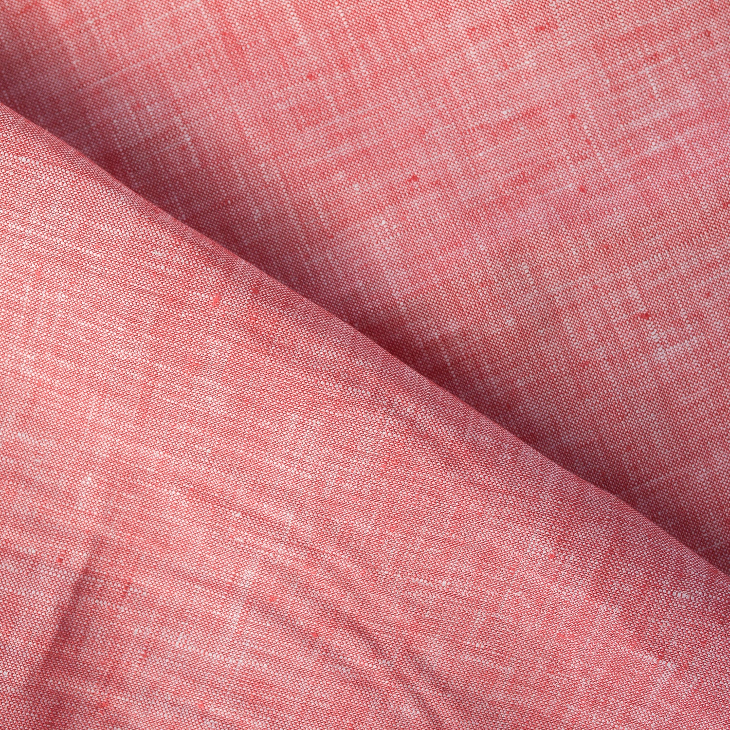 Buy Rose Pink Chambray 100% Linen Fabric Online – de Linum