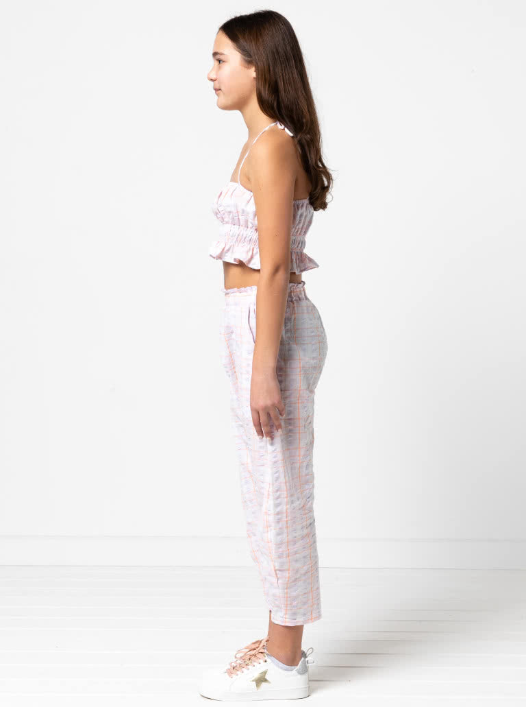 Barry Kids Pant and Top | Multi-Size Shirred Crop Top & Balloon Pant ...