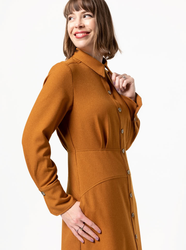 Elegant Christina Woven Dress Pattern - Multi-Size | Shirtmaker Style ...