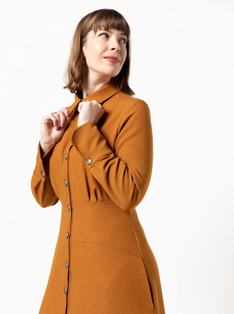 Elegant Christina Woven Dress Pattern - Multi-Size | Shirtmaker Style ...