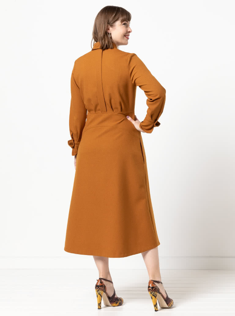 Elegant Christina Woven Dress Pattern - Multi-Size | Shirtmaker Style ...
