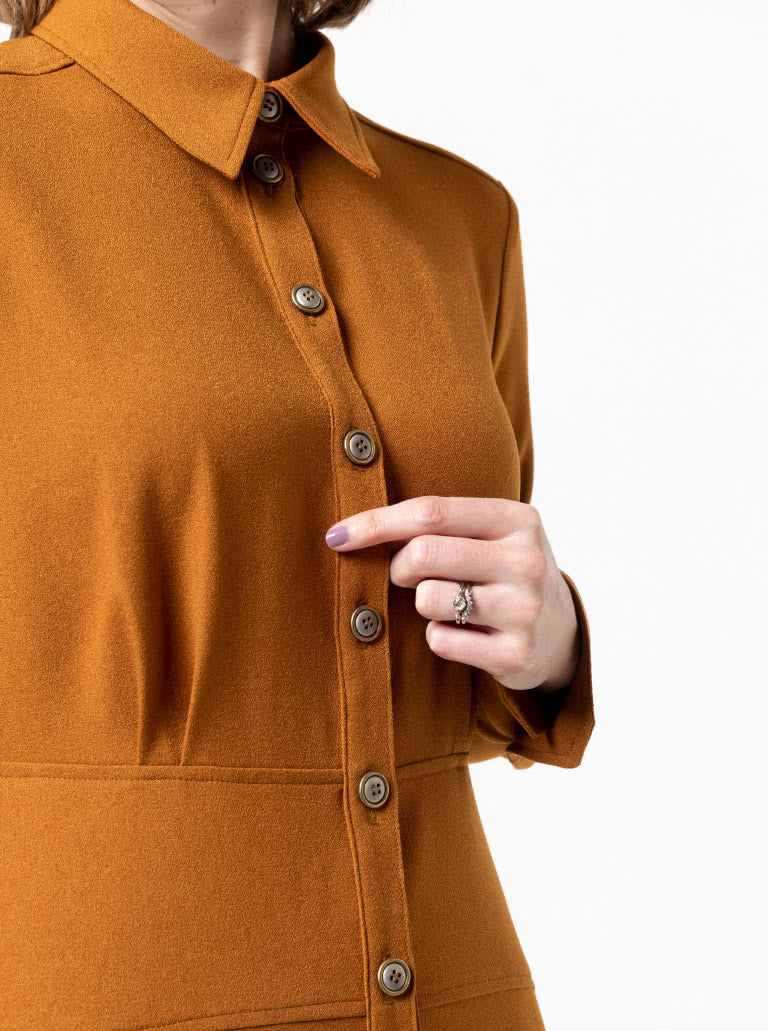 Elegant Christina Woven Dress Pattern - Multi-Size | Shirtmaker Style ...