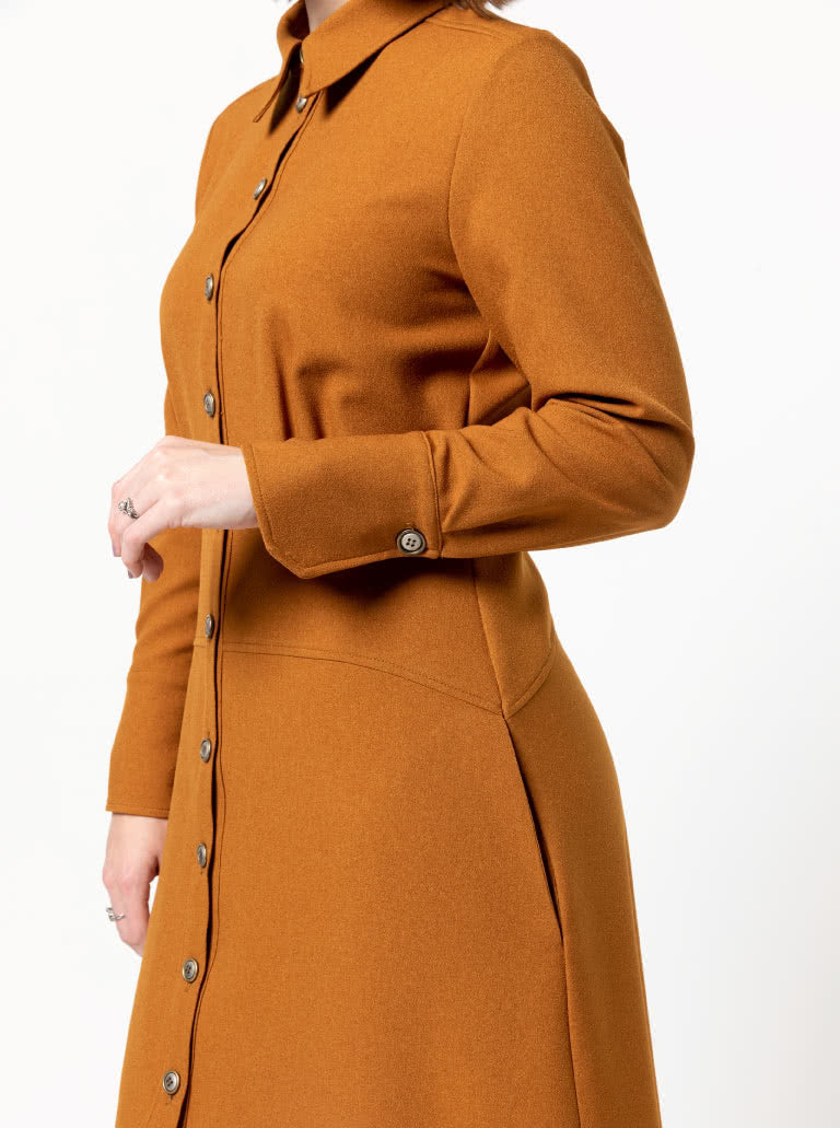 Elegant Christina Woven Dress Pattern - Multi-Size | Shirtmaker Style ...