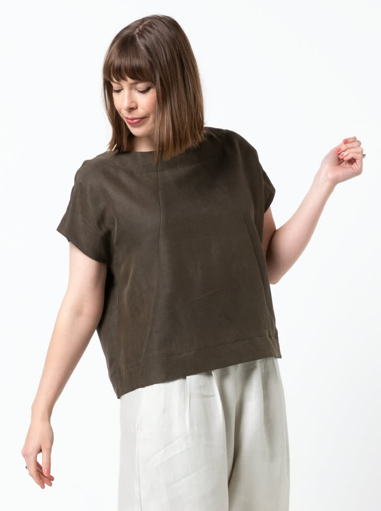Ethel Designer Top Pattern | Square Shape & Angled Lines – de Linum