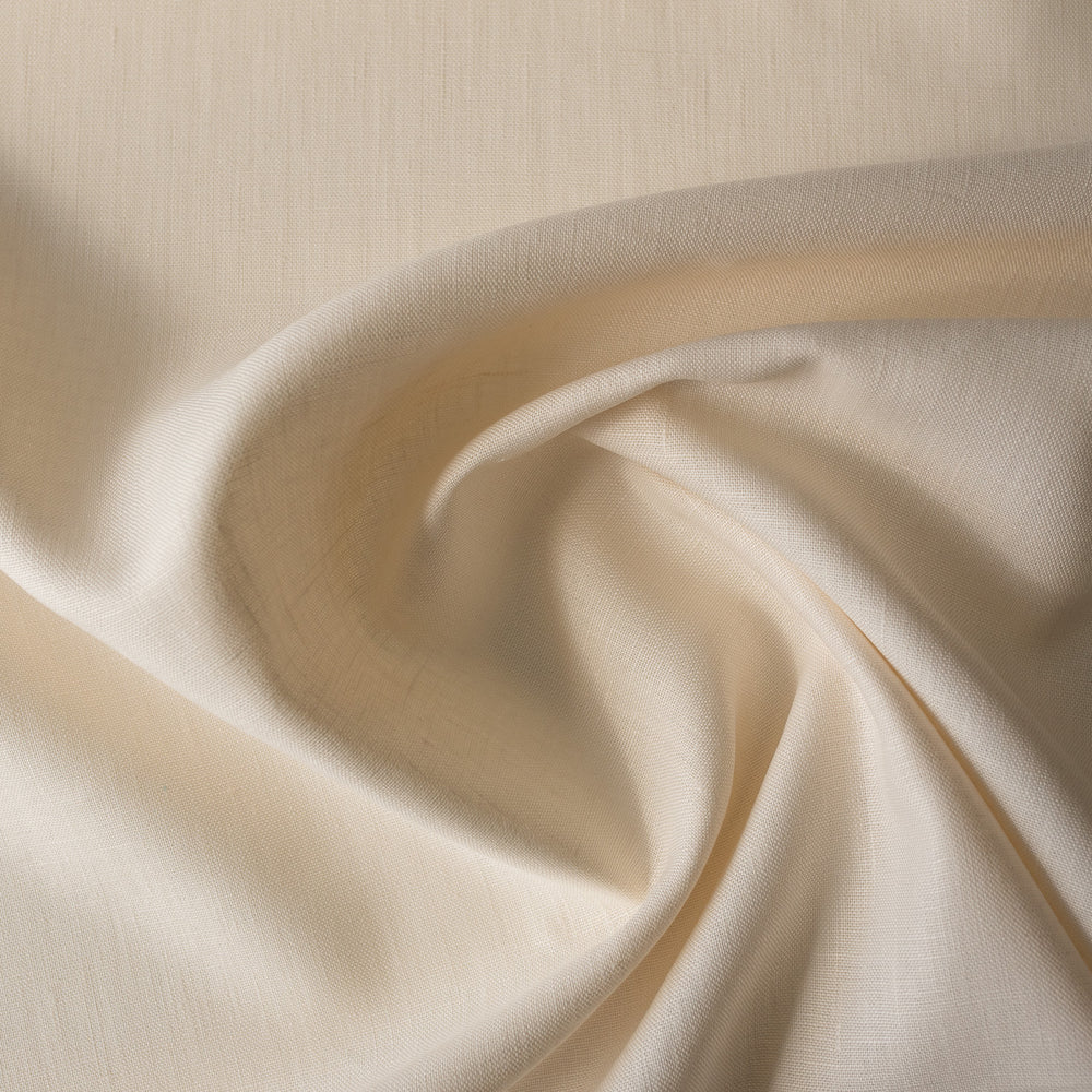 Lemon Cream Linen Fabric | Fine Weave & Elegant Drape – de Linum