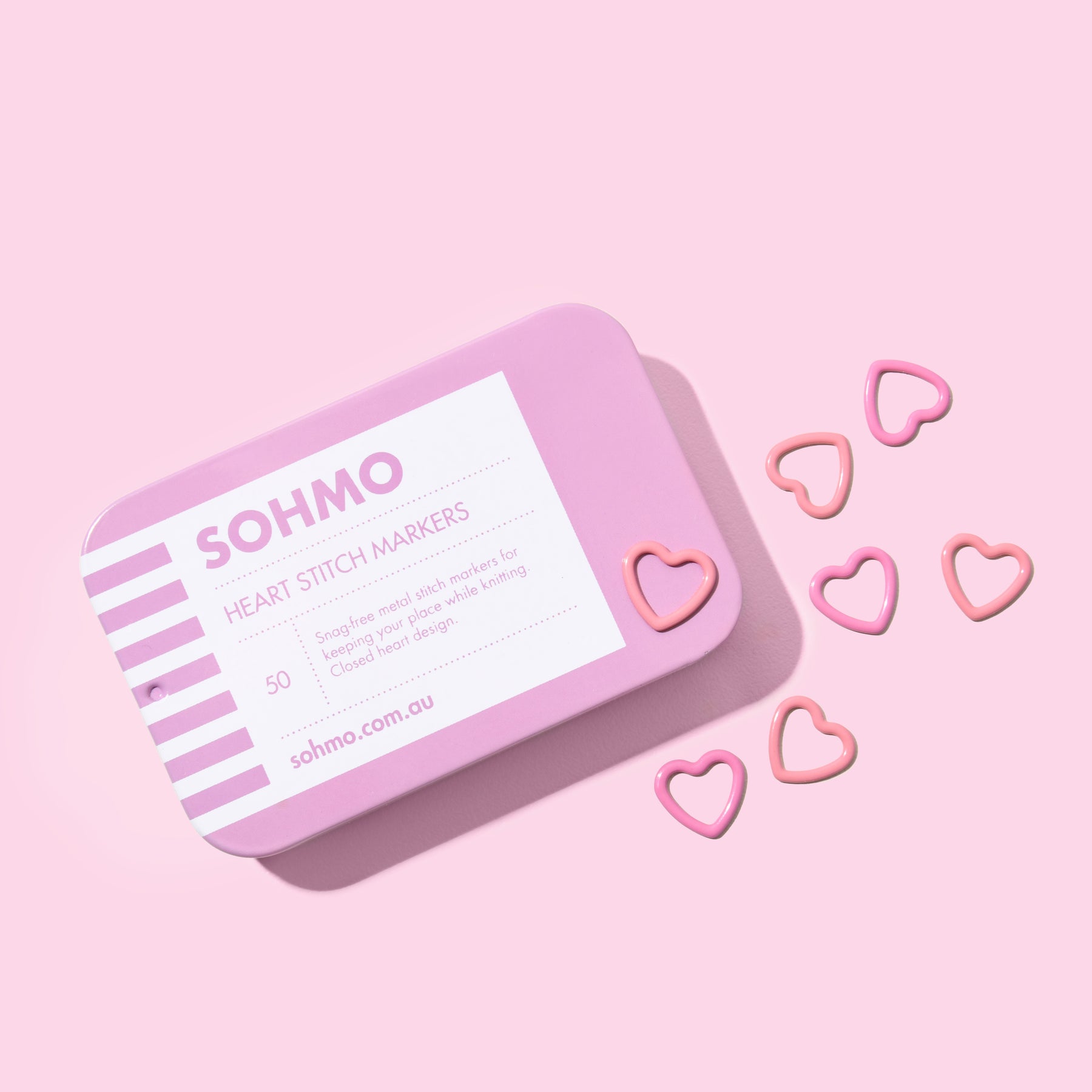 SOHMO Heart Stitch Markers | Knitting Accessories Australia – de Linum