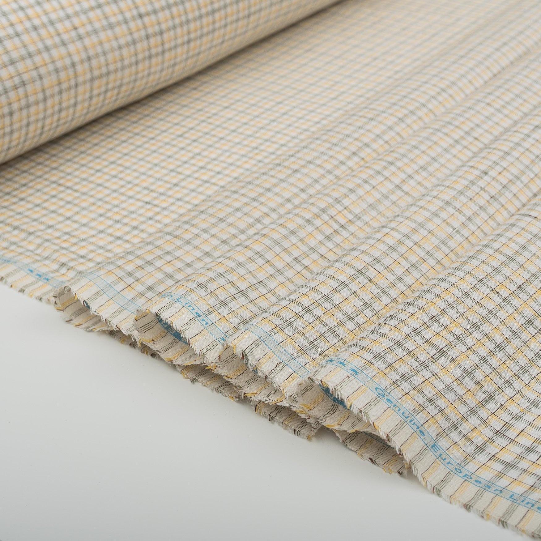 Buy Country Lane Plaid 100% Linen Fabric Online – de Linum