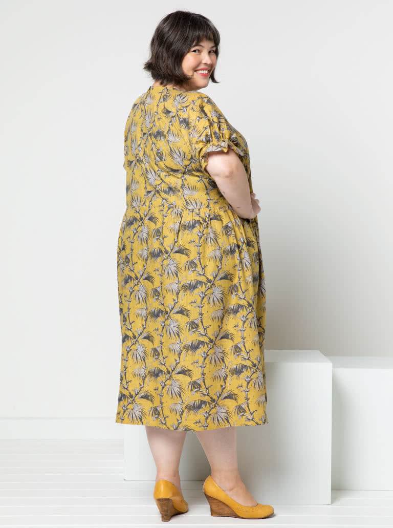Modern Eileen Dress Sewing Pattern | Multi-Size | Shirred Sleeves ...