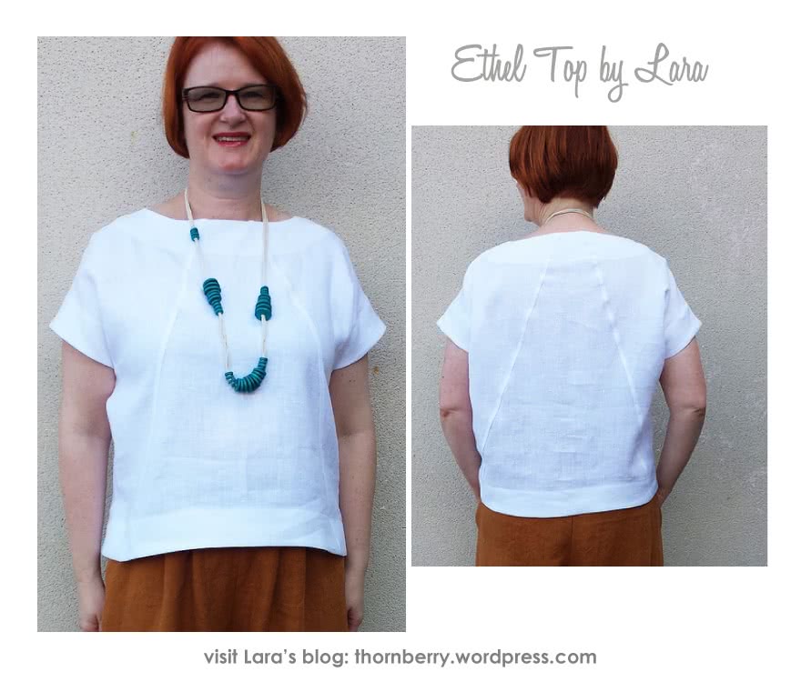 Ethel Designer Top Pattern | Square Shape & Angled Lines – de Linum