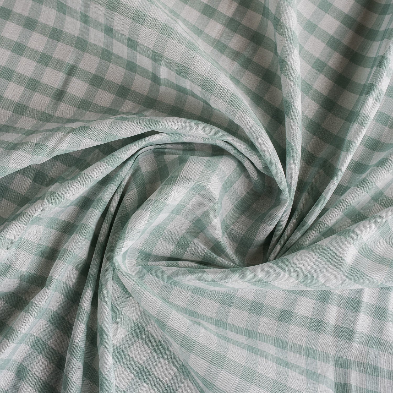 Lightweight Gumtree Gingham Linen-Cotton Fabric - 110 GSM, 147 CM Width ...