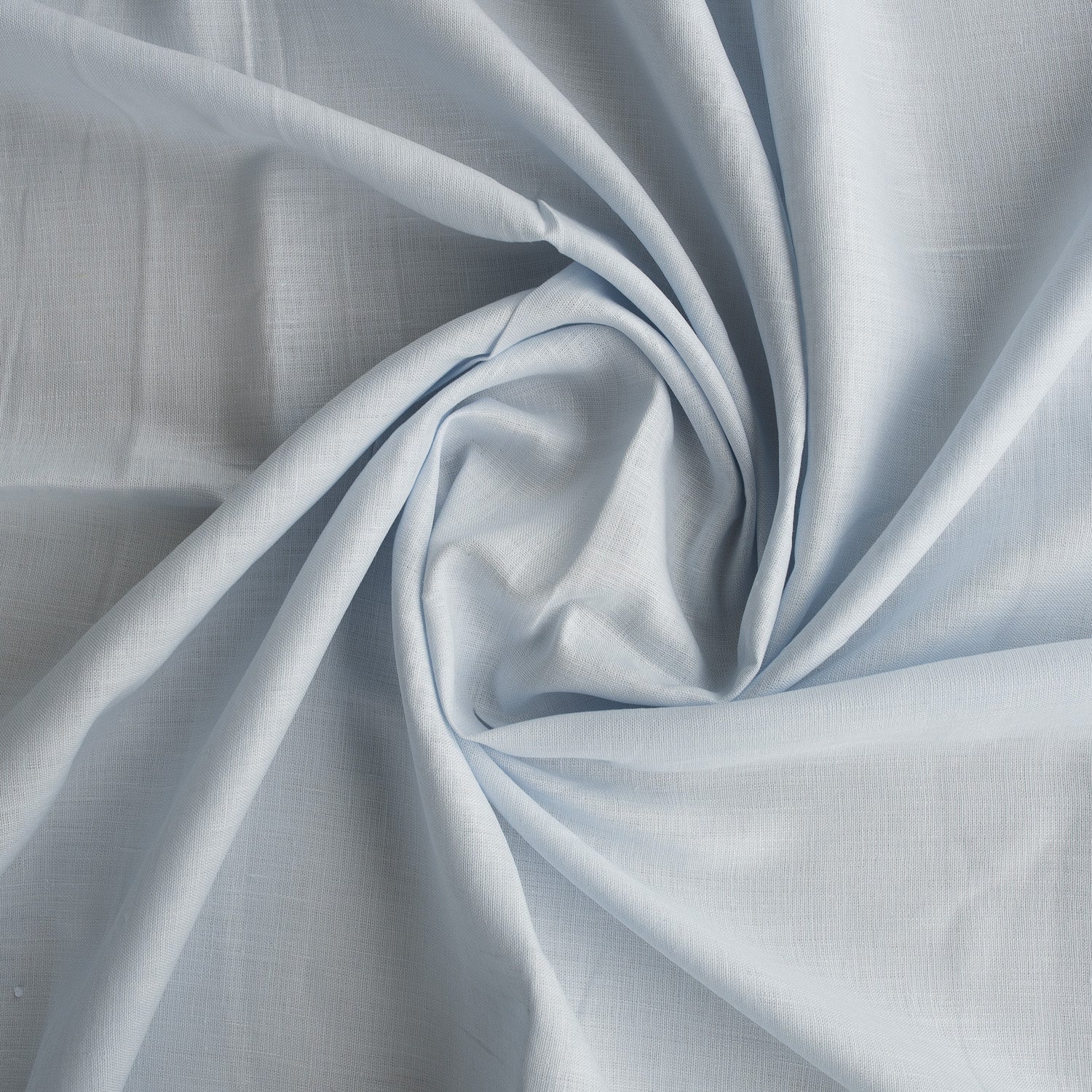 Airy Light Blue Wash Linen Fabric - 155 GSM, 142 CM Width | de Linum