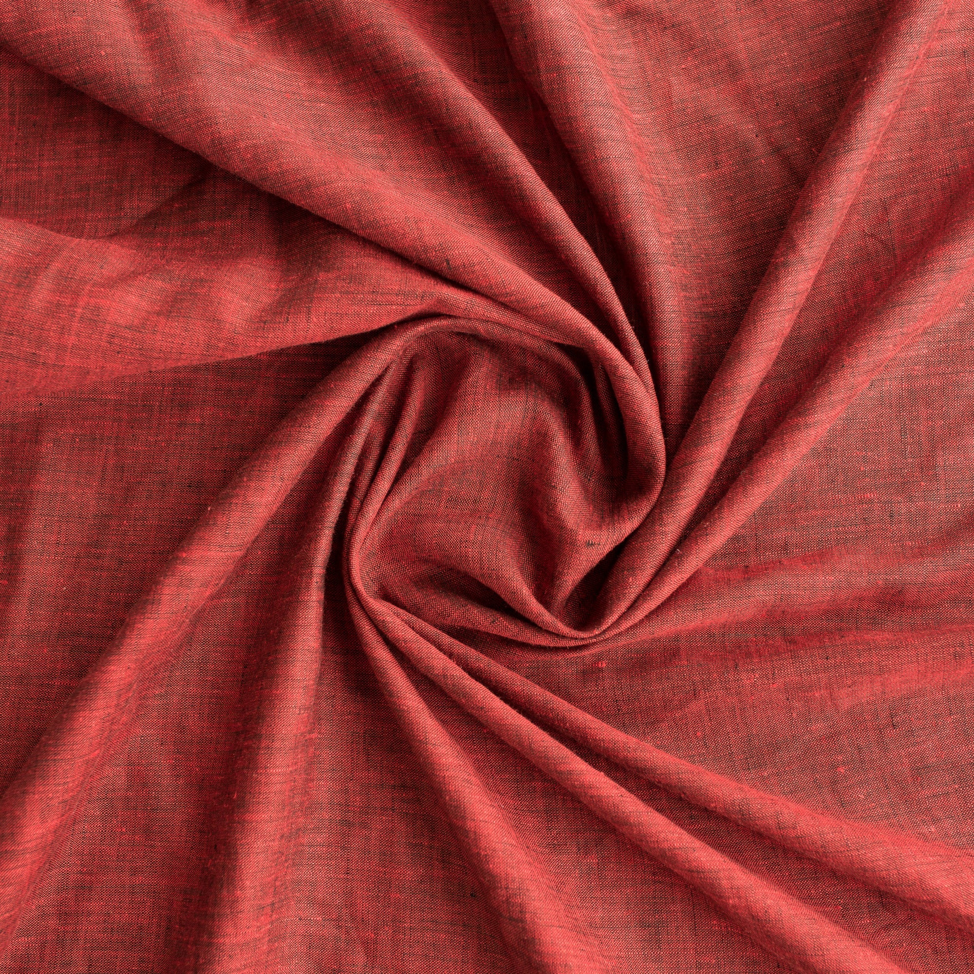 Red Velvet Two Tone Linen Fabric - Lightweight & Yarn-Dyed | de Linum