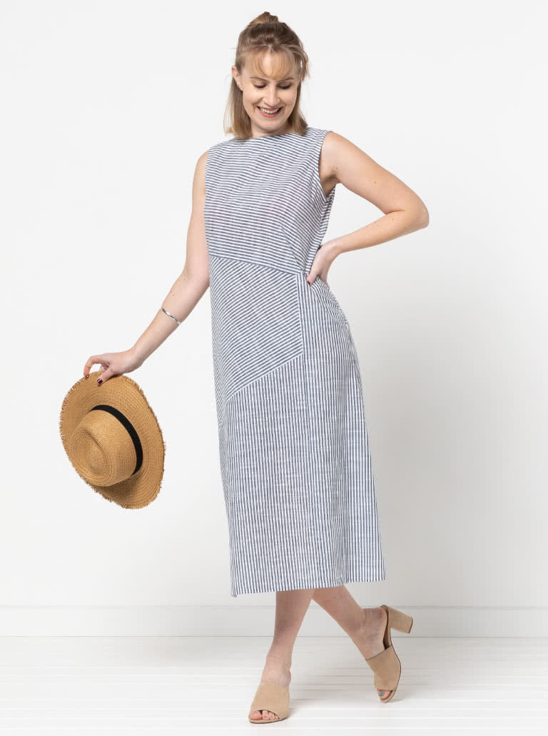 Yvette Woven Dress Pattern - Asymmetrical A-Line Panelled Dress | Style ...