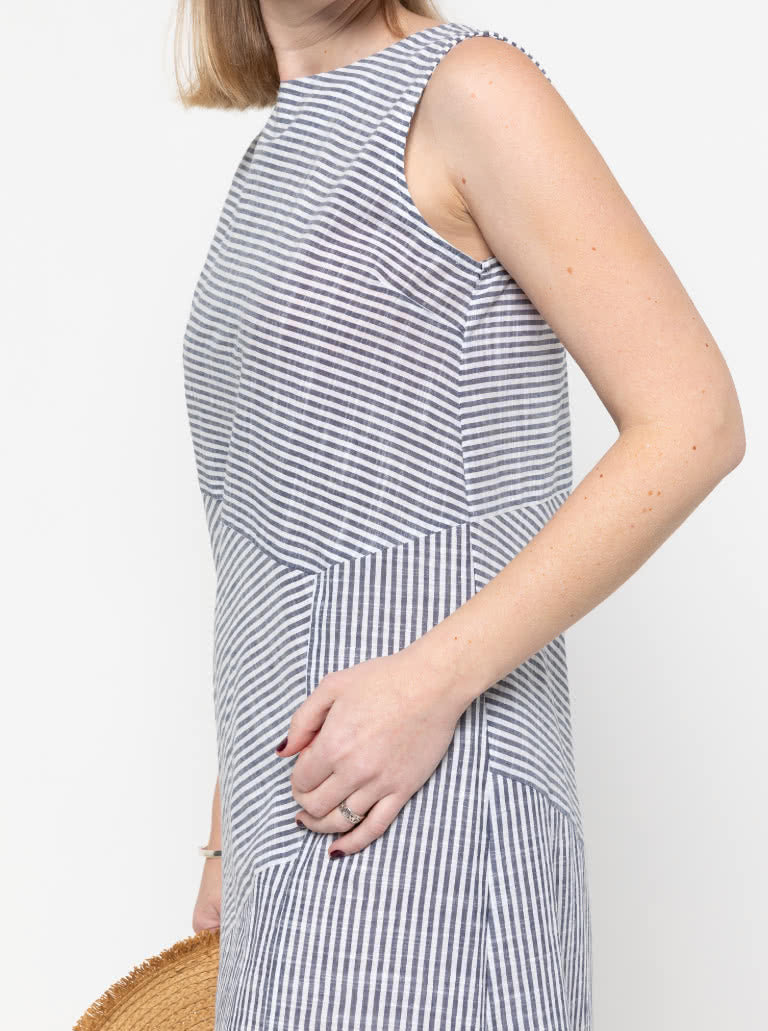 Yvette Woven Dress Pattern - Asymmetrical A-Line Panelled Dress | Style ...