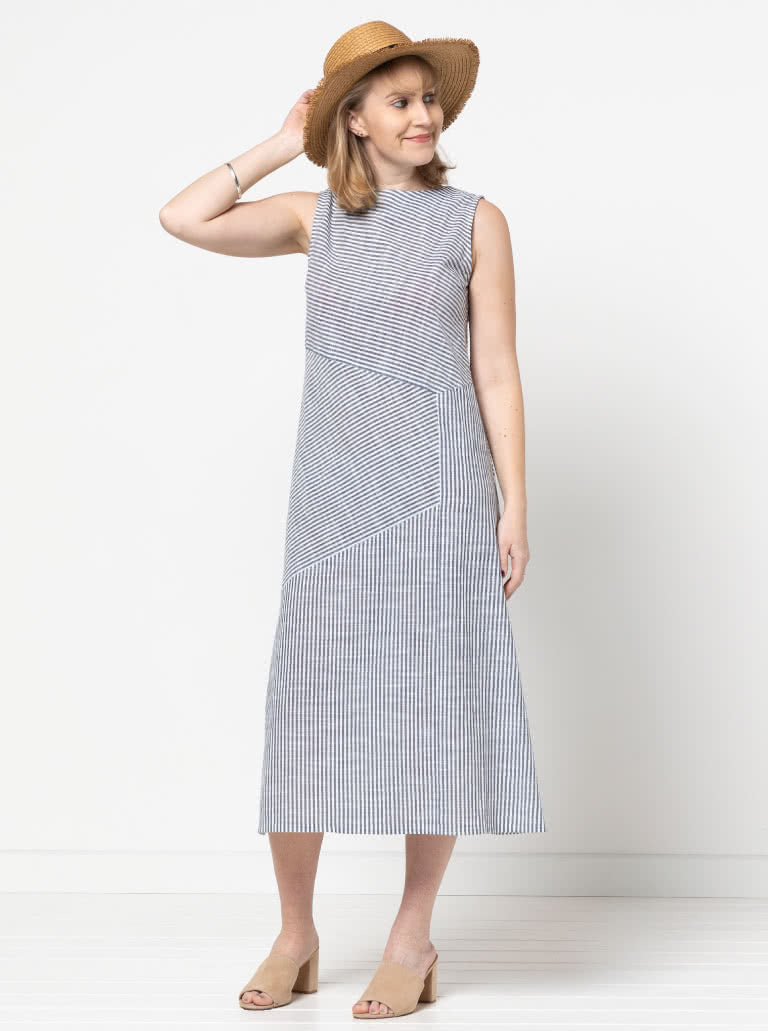 Yvette Woven Dress Pattern - Asymmetrical A-Line Panelled Dress | Style ...